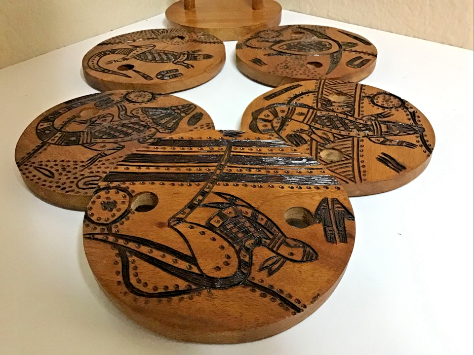 Handcrafted Drink Coaster Set | Wood Burn Art | Pyrography | Reptile ...