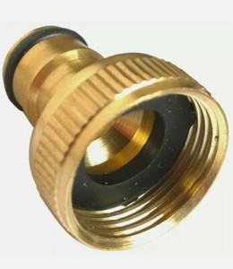 BRASS OUTSIDE TAP GARDEN HOSE CONNECTOR ADAPTOR 3/4" BSP Fits 1/2 ...
