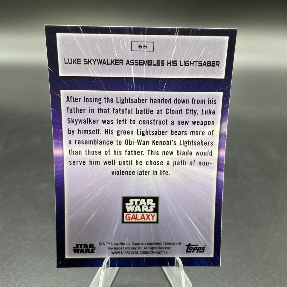 2022 Chrome Star Wars Galaxy Base #65 LUKE SKYWALKER FREE SHIPPING | eBay