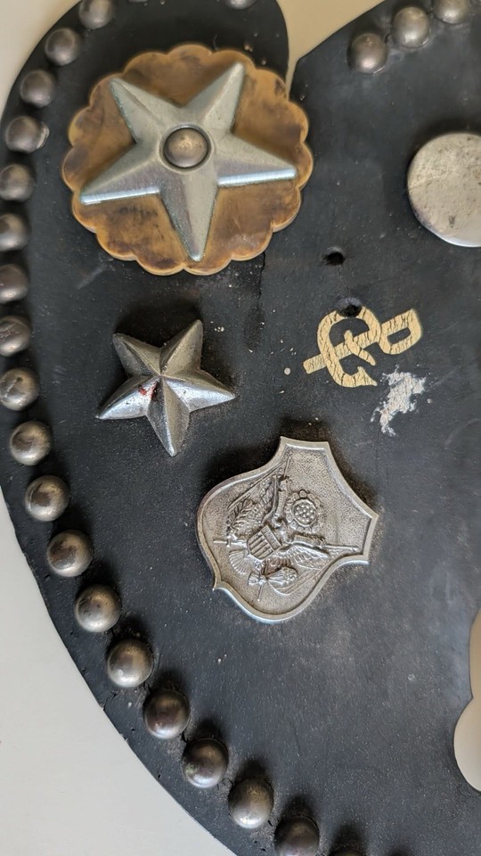Harley Buddy Seat Skirt Rosettes Saddlebag Shields Knucklehead Flathead ...