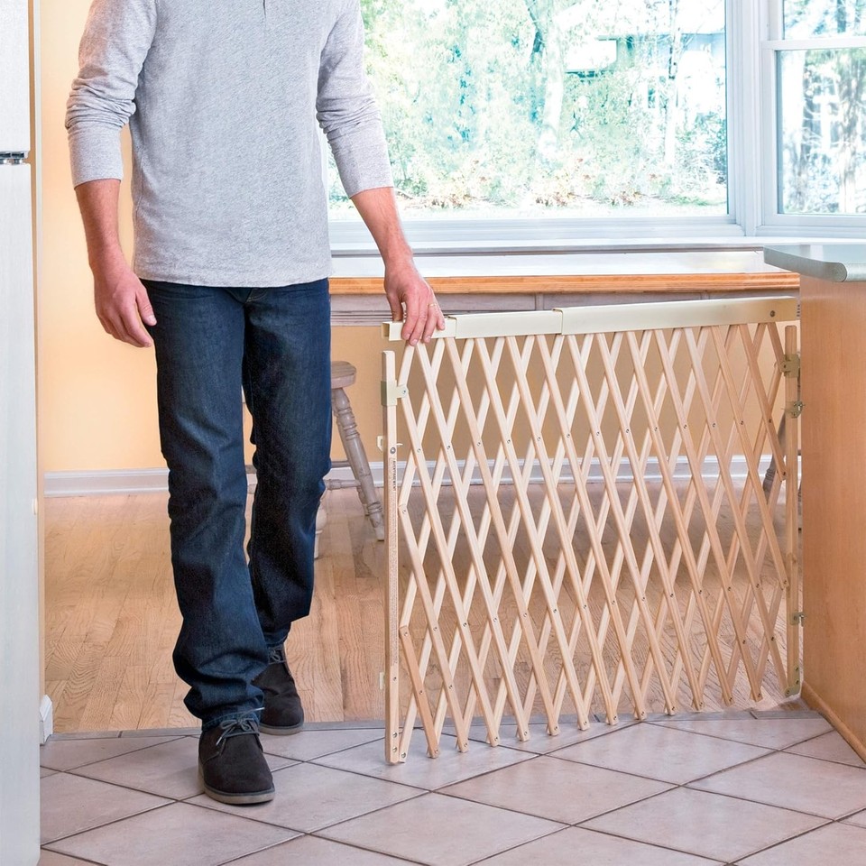 Evenflo Expansion Walk-Thru Room Divider Baby Gate, Natural Wood | eBay