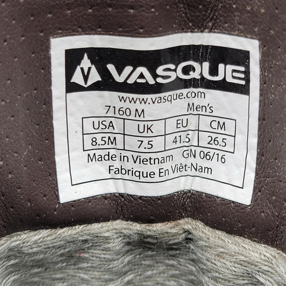 Vasque St. Elias GTX Hiking Boots Size 8.5 Brown Leather Vibram GoreTex ...