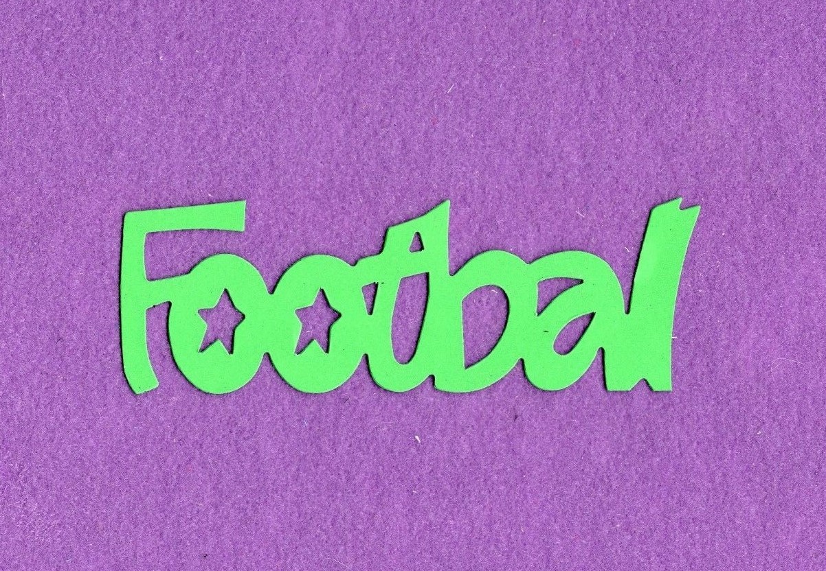"FOOTBALL" die cuts scrapbook cards | eBay