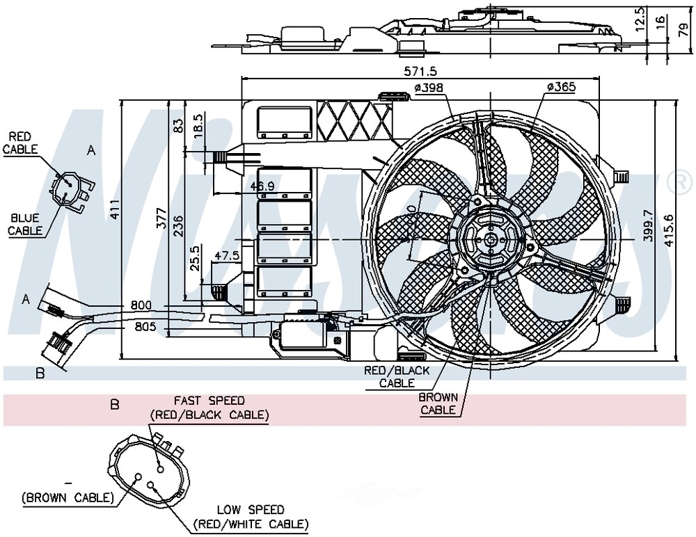 Nissens North America 85124 - A/C Condenser Fan Assembly for sale ...