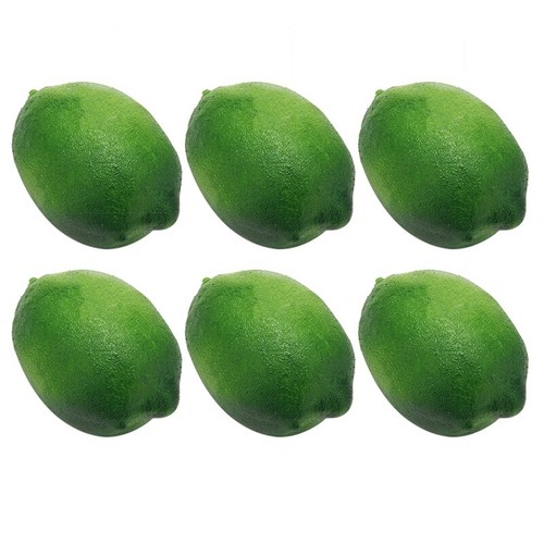 6 x Realistic Lifelike Artificial Plastic Lime Lemon Fruit Food Fake ...