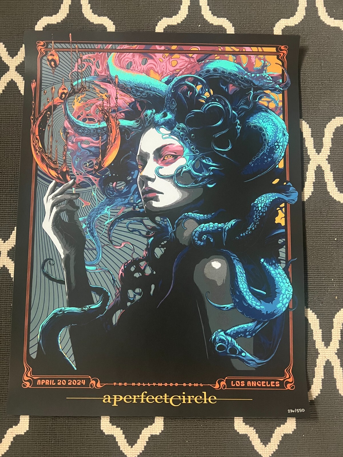 Perfect Circle Poster Hollywood Bowl 4/20 236/550 Maynard Sessanta ...