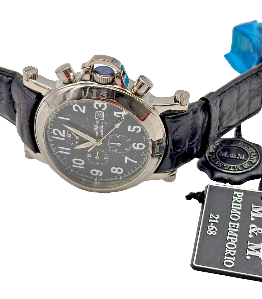 OROLOGIo m&m primo emporio CHRONO MIYOTA OS10 ACCIAIO PELLE OFFERTA ...