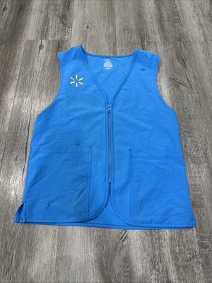 Walmart Vest XS Blue Employee Store Associate Full Zip Embroidered ...