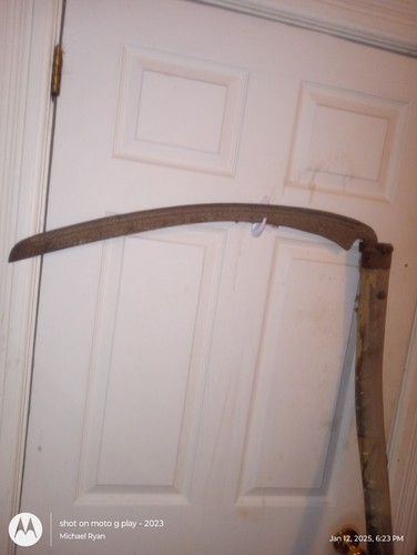 1920 Vintage Antique Scythe Hay Sickle “Grim Reaper” Farming Tool | eBay