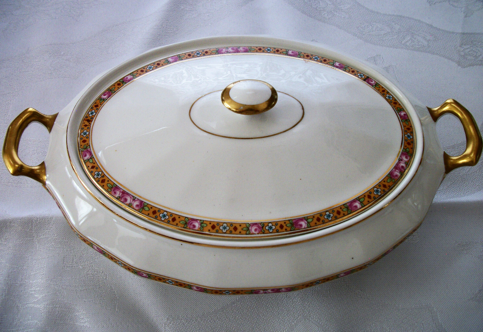 Covered Serving Dish Soup Tureen Vegetable Casserole Edwin Knowles ...