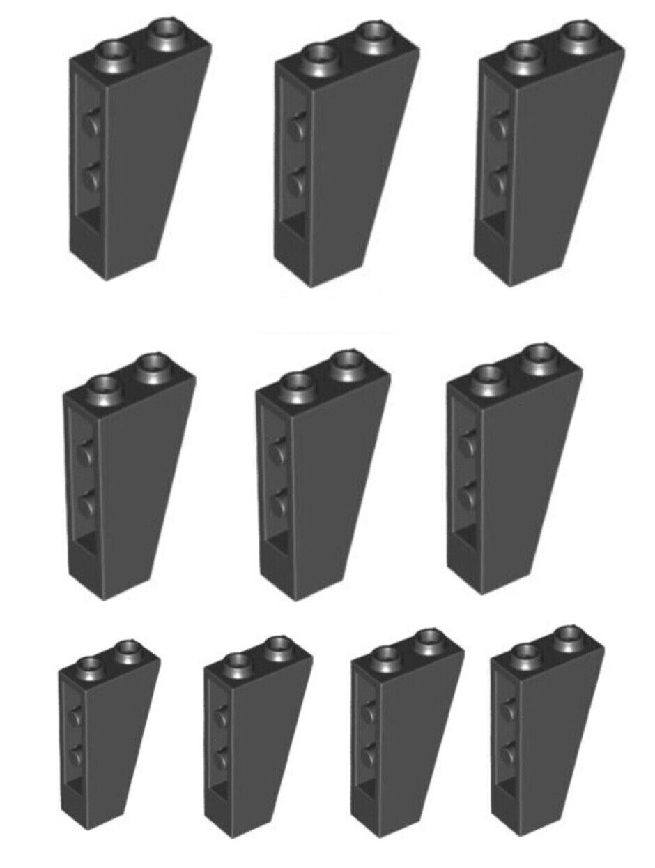 ☀️10x New LEGO Black Slope Inverted 75 2x1x3 Parts Pieces 2449 | eBay