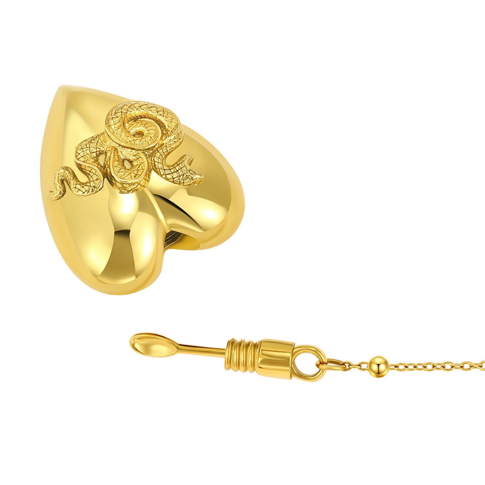 Lana Del Rey Necklace Heart with Spoon LDR Merch Snakes Chain Serpent ...