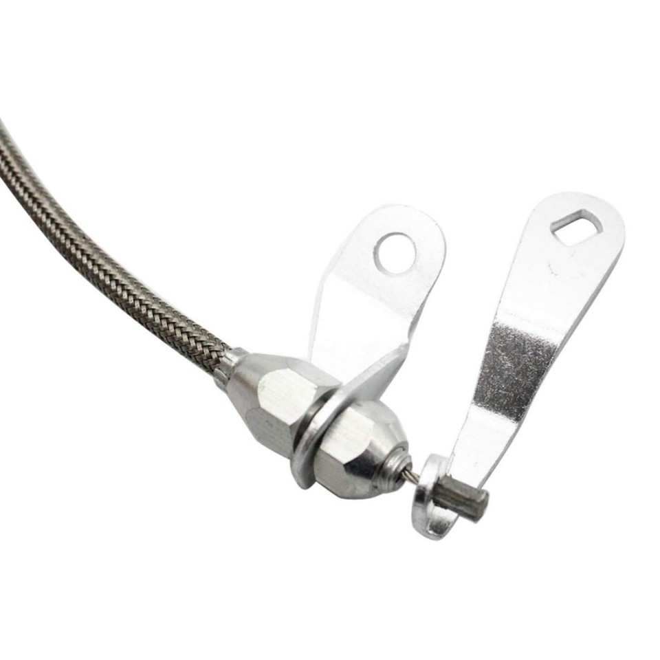 New Stainless Braided Kick Down Cable Transmission Trans Detent For ...
