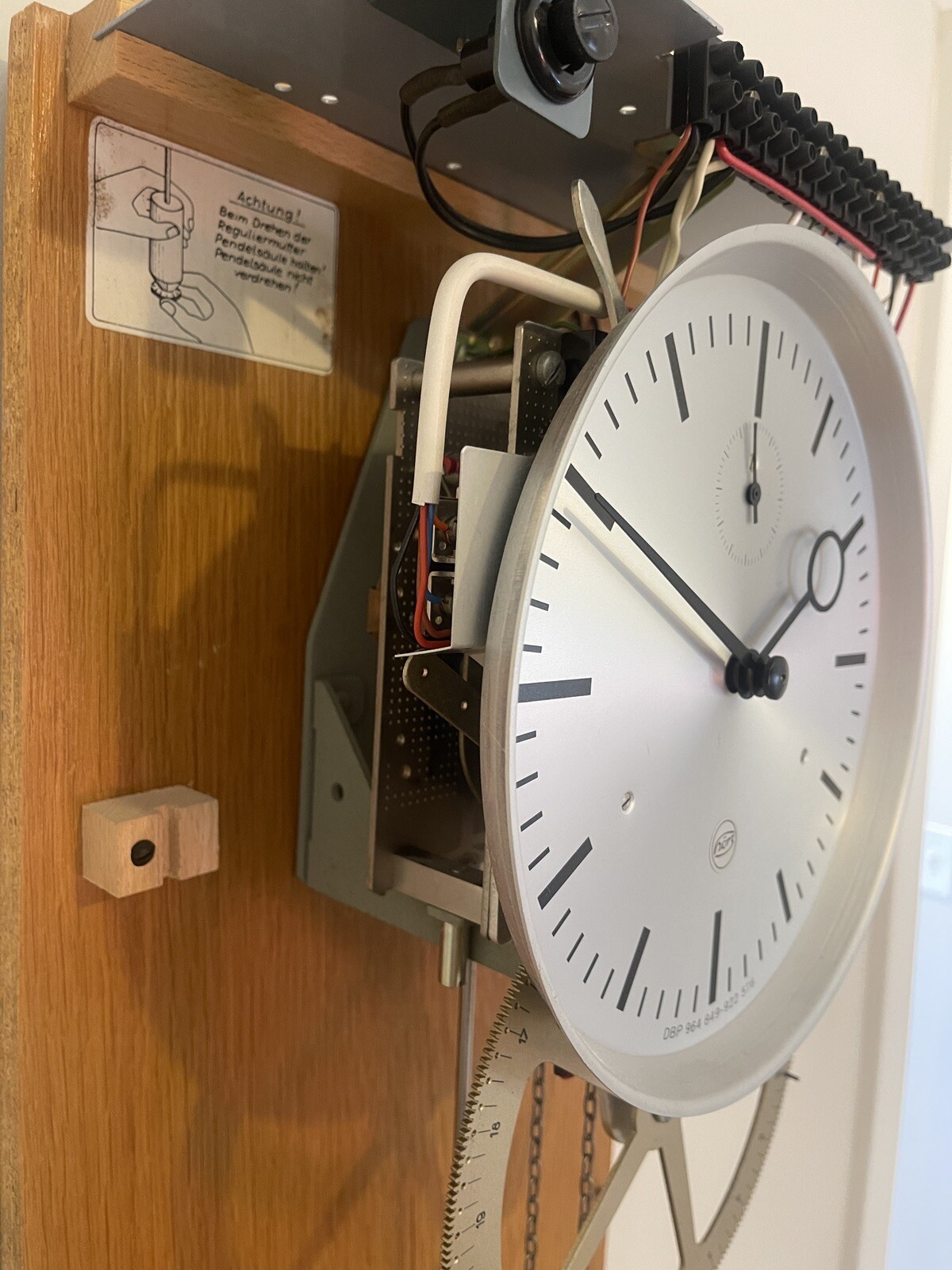 German Precision Bürk Electric wind Weight Driven Master Wall Clock | eBay