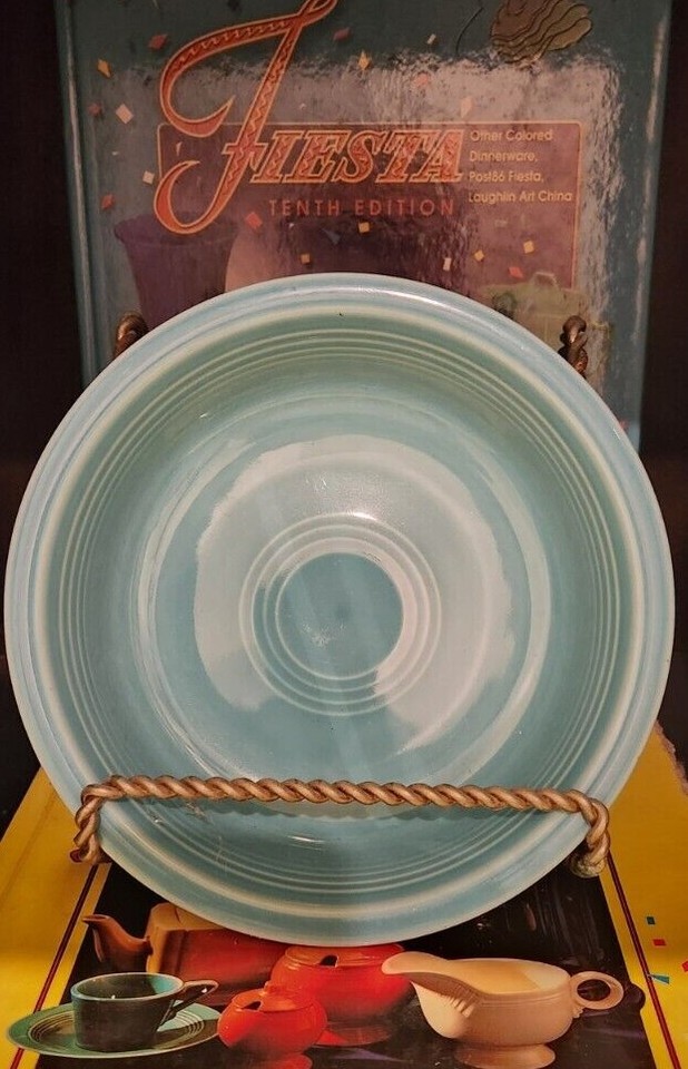 FIESTA Fiestaware 7" CEREAL/SOUP BOWLS cobalt white turquoise persimmon ...
