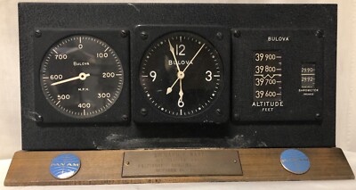 PAN AM JET CLIPPER AMERICA PRESENTATION CLOCK BULOVA BOEING 707 OCTOBER ...