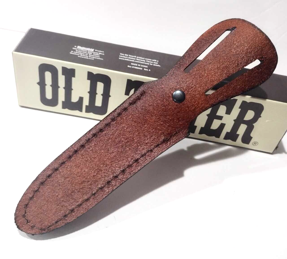 Schrade Old Timer Delrin Handles Full Tang Fixed Blade Throwing Boot ...