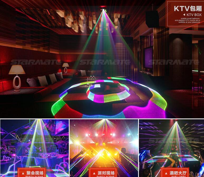 Remote DMX 3D Effect 400mW RGB Laser Show DJ Music Gig Bar Christmas ...