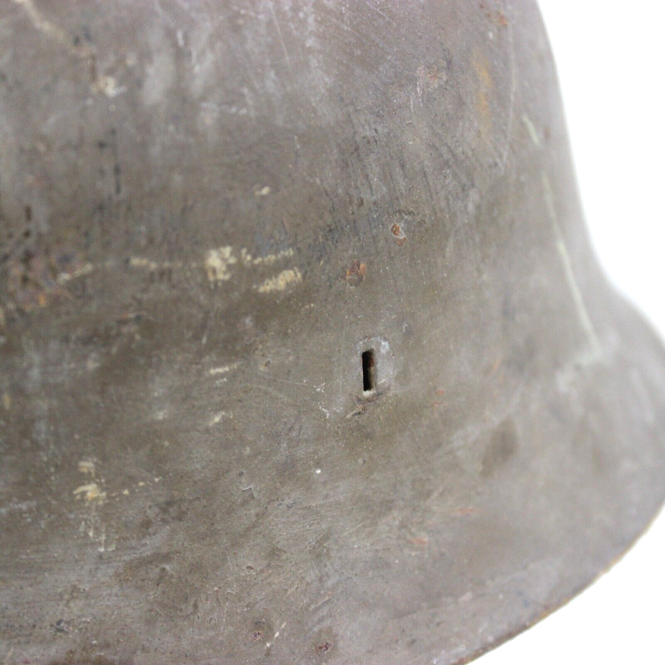 ORIGINAL JAPANESE WWII HELMET BATTLE DAMAGE VETERAN BRING BACK SHRAPNEL ...