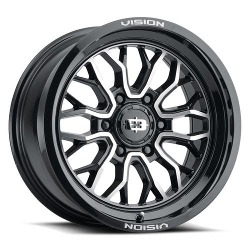 4 New 18x9 Vision 402 Riot Black Machined Face 6x139.7 6x5.5 ET-12 ...