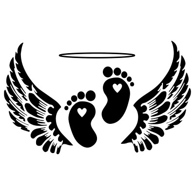 Baby Angel Decal Sticker Wing Halo Car Tumbler Window JDM Vinyl 22 ...