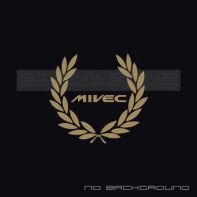 MIVEC Racing Wreath Decal Sticker logo FTO Evolution AWD Turbo 4wd EVO ...