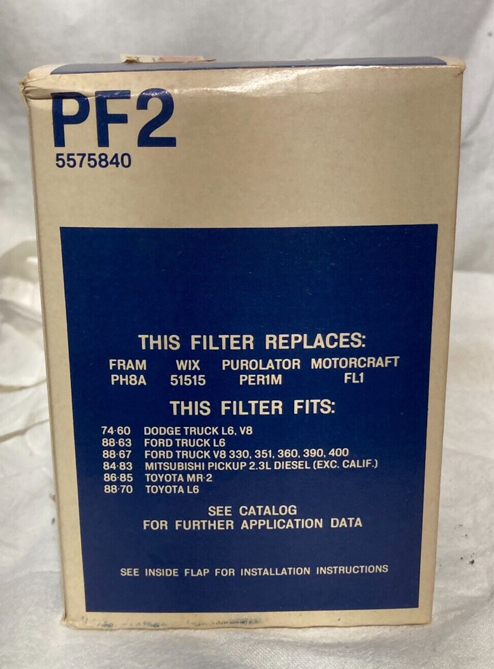 Vintage Original OEM AC Delco PF 2 Automotive Oil Filter 5575840 USA | eBay