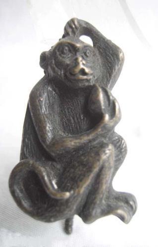Rare Chinese old style Brass Carved Monkey padlock lock and key | eBay