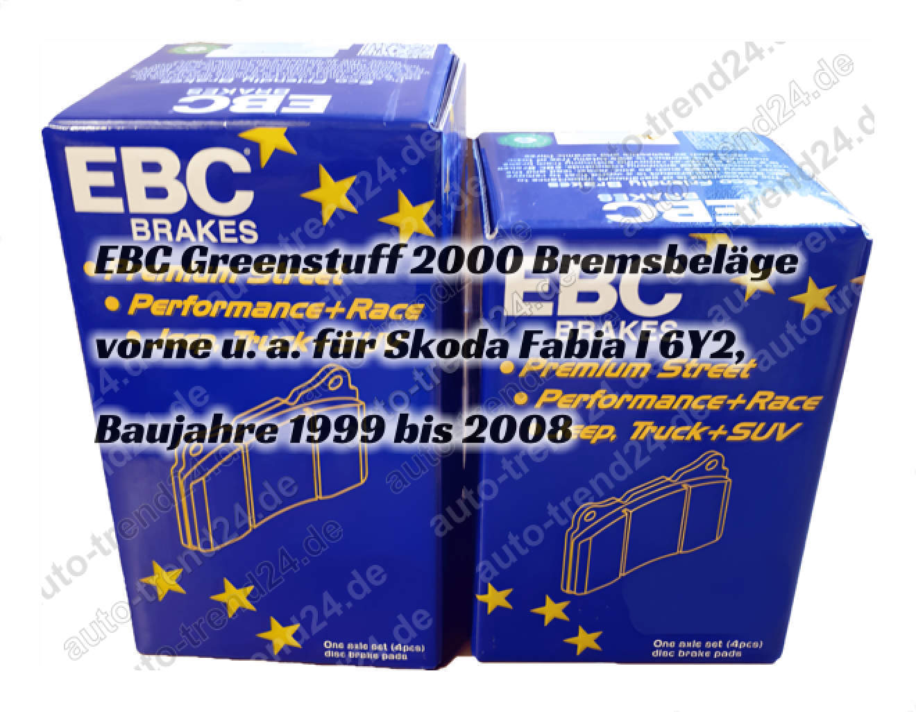 EBC Greenstuff 2000 Bremsbeläge vorne u.a.: Skoda Fabia I 6Y2, Bj. 1999 ...