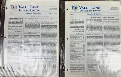 The Value Line Investments 2010 May 21 & MAY 28, 2010 Pamphlet papers ...