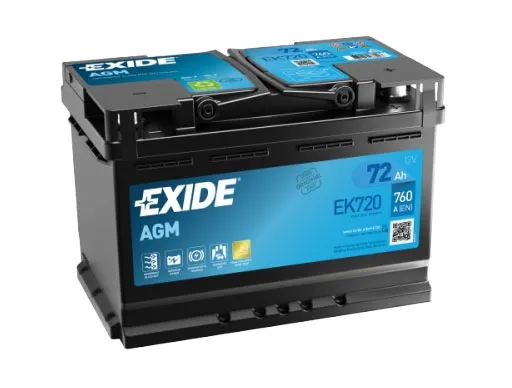 Exide Stop Start 70Ah 760CCA 12v 067 AGM Car Battery 3 Year Warranty ...
