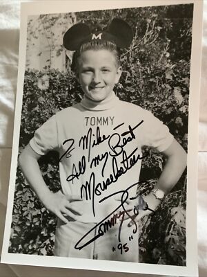 Tommy Cole Mickey Mouse club Disney Mouseketeer 5 x 7 sign photo ...