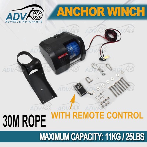 Boat Anchor Winch Electric Marine FreshWater With Wireless Remote ...