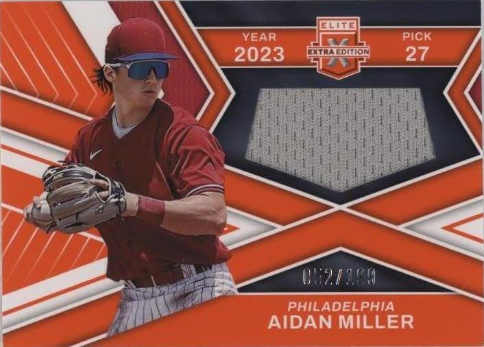 2023 Panini Elite Extra Edition - First Round Materials Aidan Miller # ...