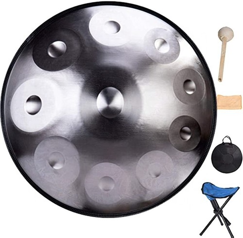 432Hz D Minor 10 Notes Handpan Steel Tongue Drum Massive Percussion ...