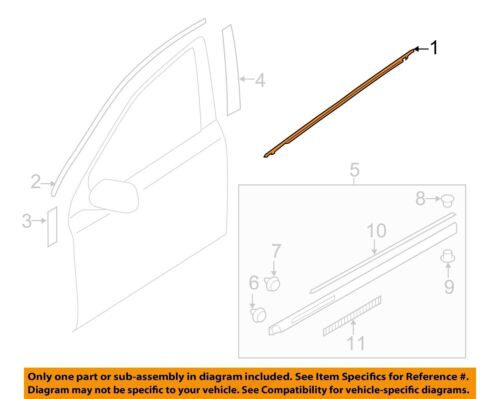 Subaru OEM 2015-2019 Legacy Outback Door Weatherstrip Right 61280AL00B ...