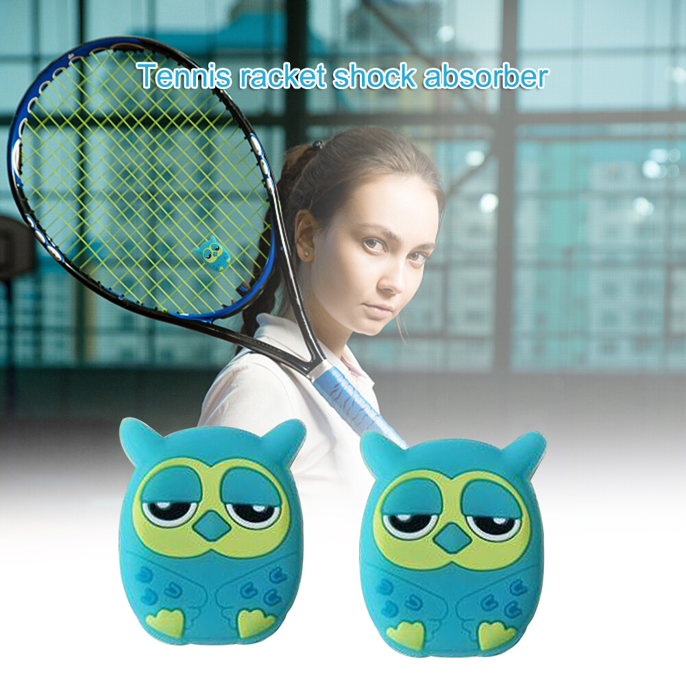 2pcs Cartoon Animal Silicone Racquet Tennis Racket Anti Shock Absorber ...