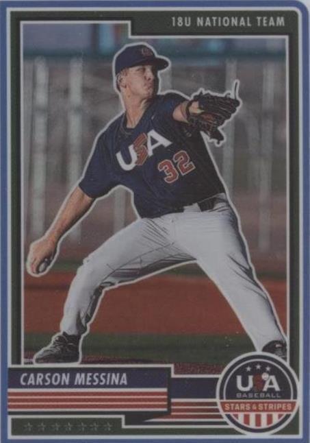 2023 Panini USA Baseball Stars & Stripes - Carson Messina #10 (RC) for ...