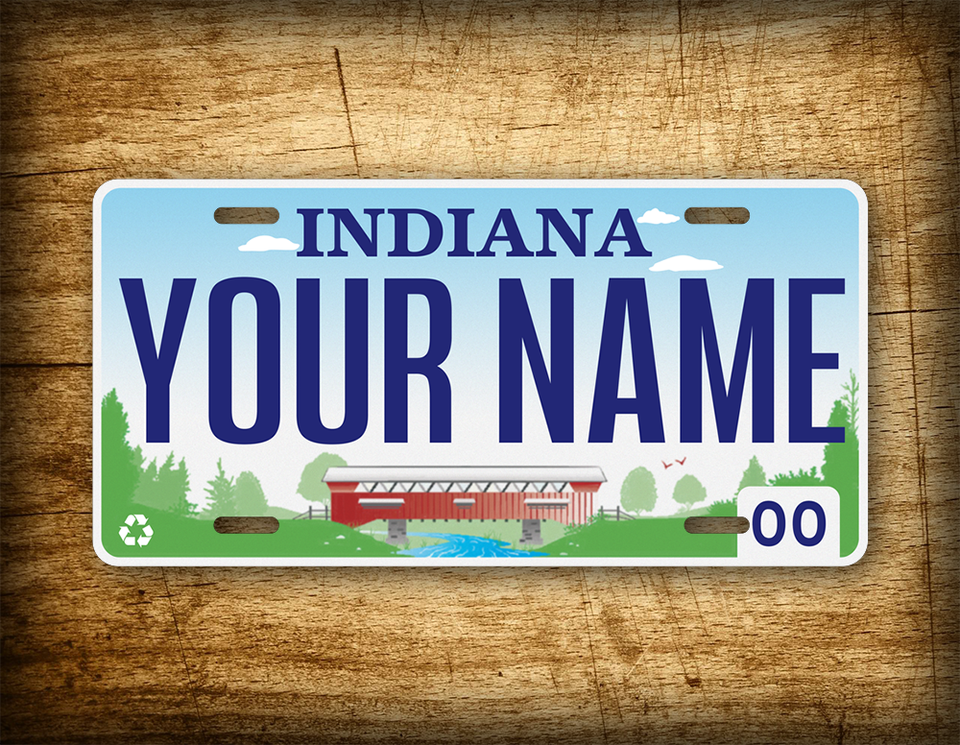 Custom Indiana State License Plate / Personalized Text Auto Tag | eBay
