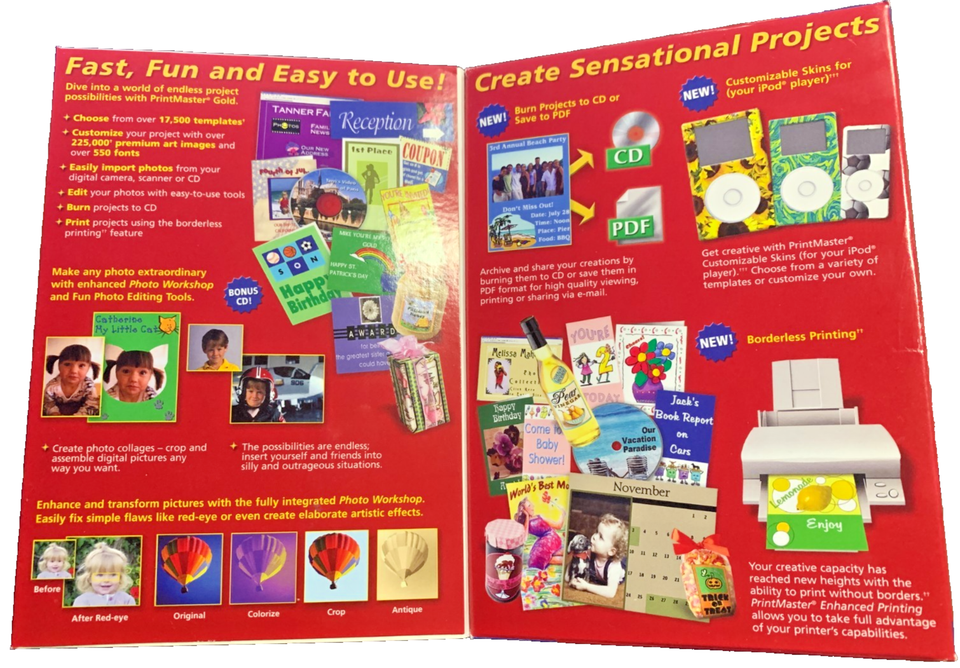 PrintMaster Gold Version 17 20th Anniv Broderbund MS Windows XP | eBay