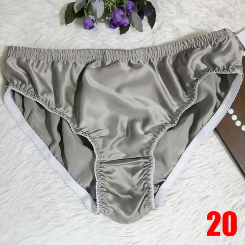 Mens Satin Silk Breathable Underwear Bikini Briefs Underpants Shorts