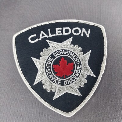 Caledon Ontario Canada Fire Department Dept. Patch Black White 4 1/4 ...