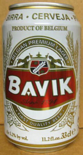 BAVIK LAGER BEER 33cl, 11.2oz es empty CAN with HORSES, BELGIUM Bier ...