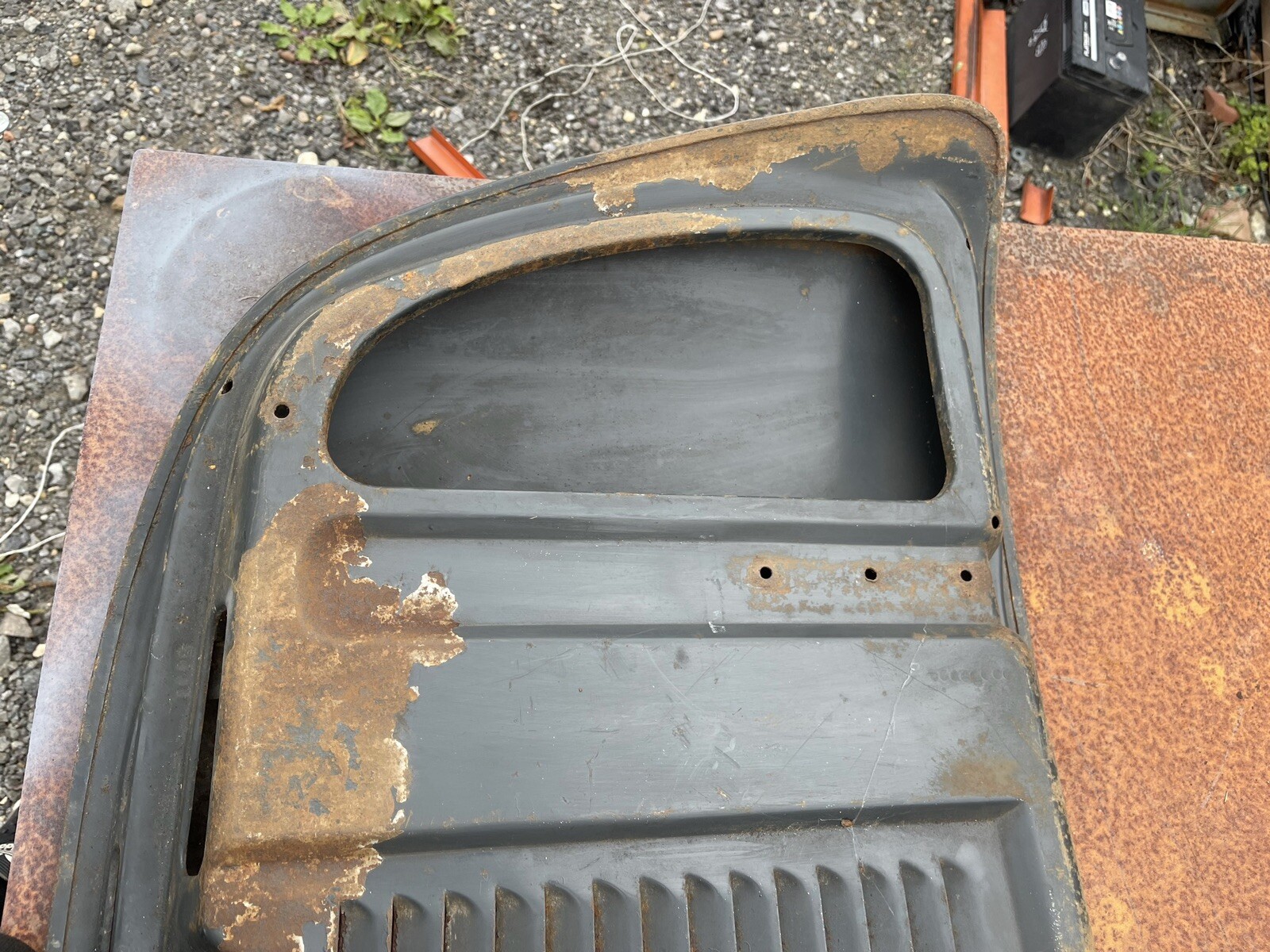 porsche 356 b c sc twin grill engine cover deck lid slate gray grey ...