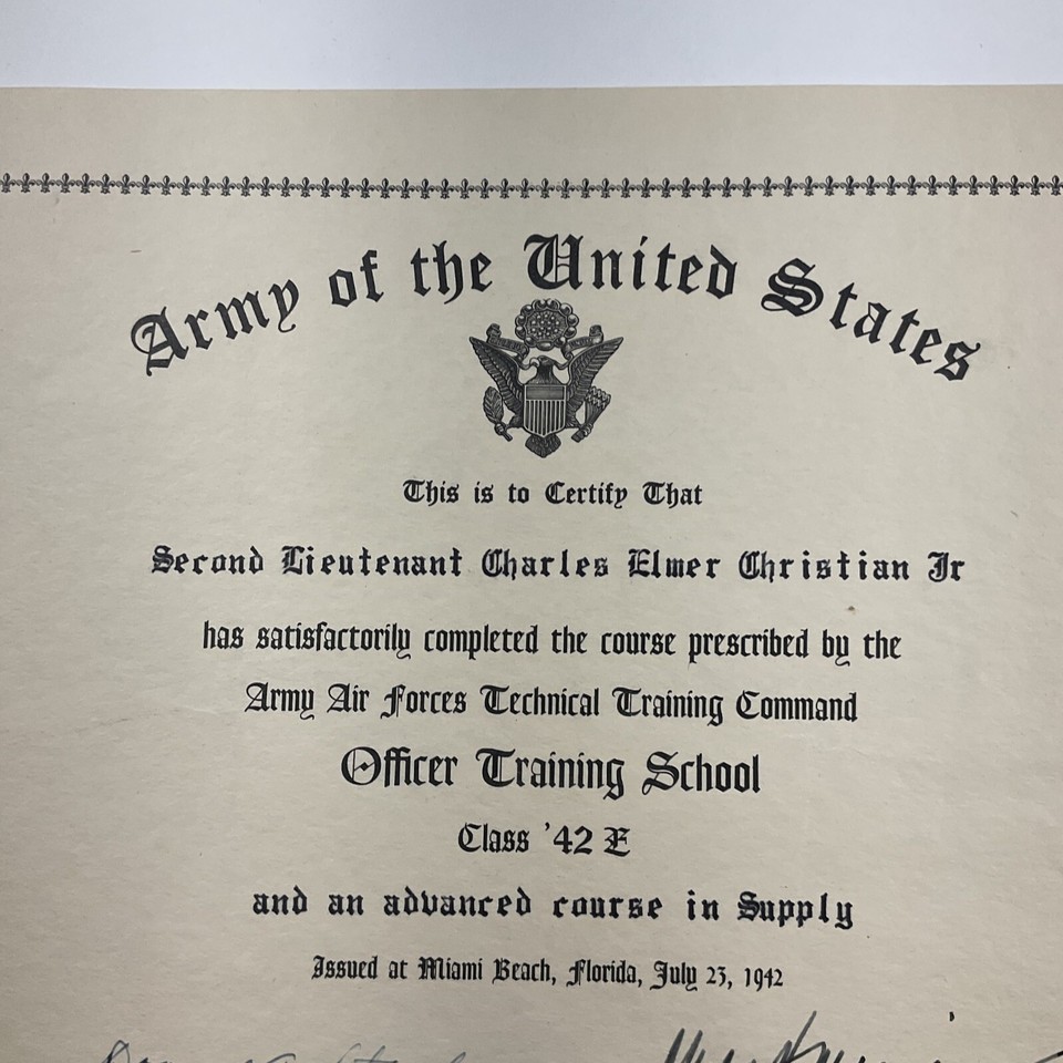 WWII 1942 Army Air Forces Officer Training School Graduation ...