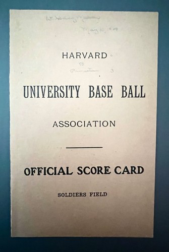 SCARCE! ANTIQUE 1908 HARVARD vs PRINCETON BASEBALL GAME PROGRAM ...