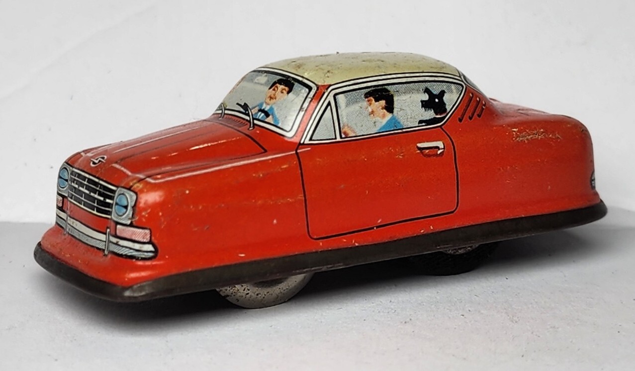 Vintage Technofix Tin Litho Wind-Up Toy Car GE-523 1950s Made In West ...