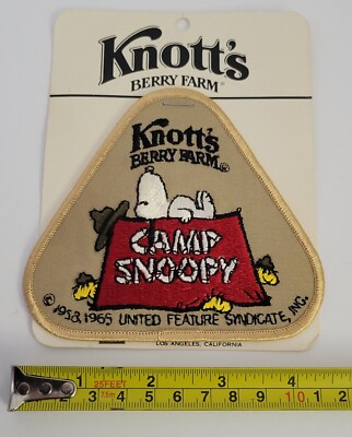 Vintage NOS Knott's Berry Farm Camp Snoopy Embroidered Patch | eBay