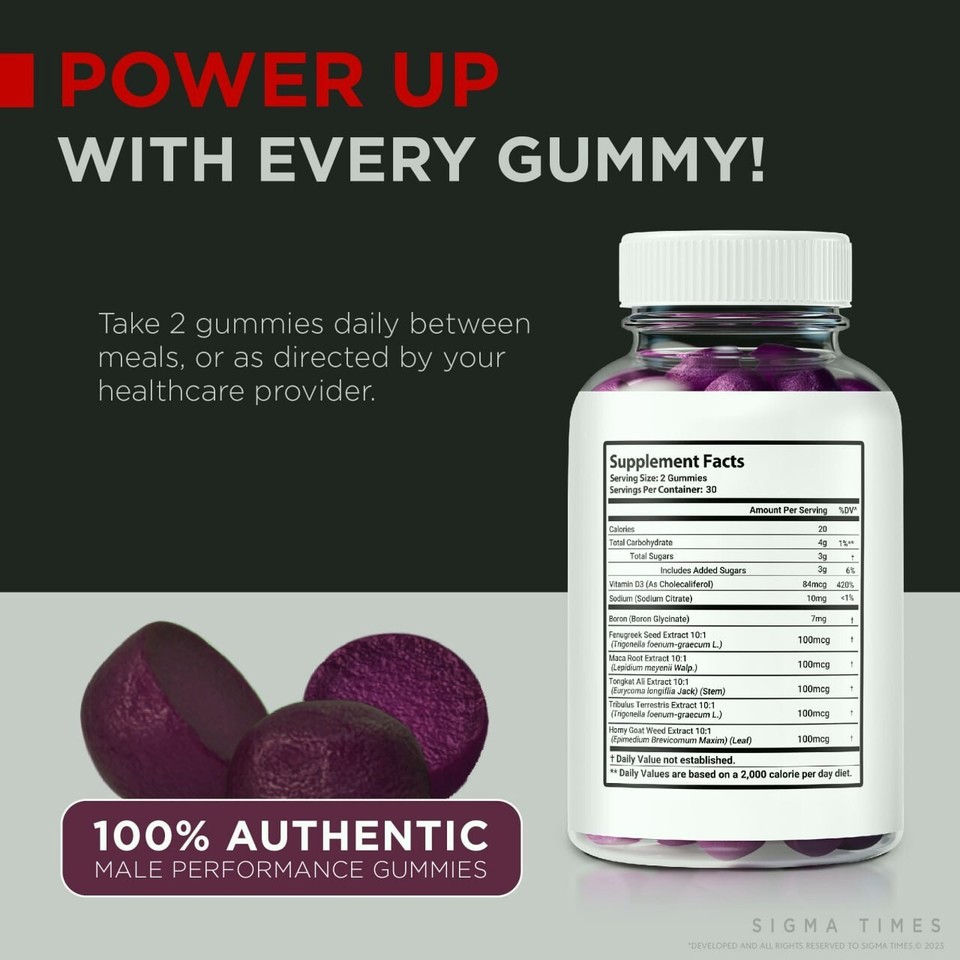 Vital Grow XL Extreme Stamina & Energy Gummies, Vital GrowXL for Men ...