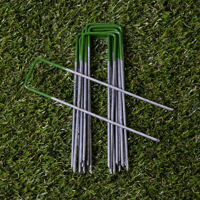 Artificial Grass U Pins Half Green Turf Galvanised Metal Pegs Staples ...